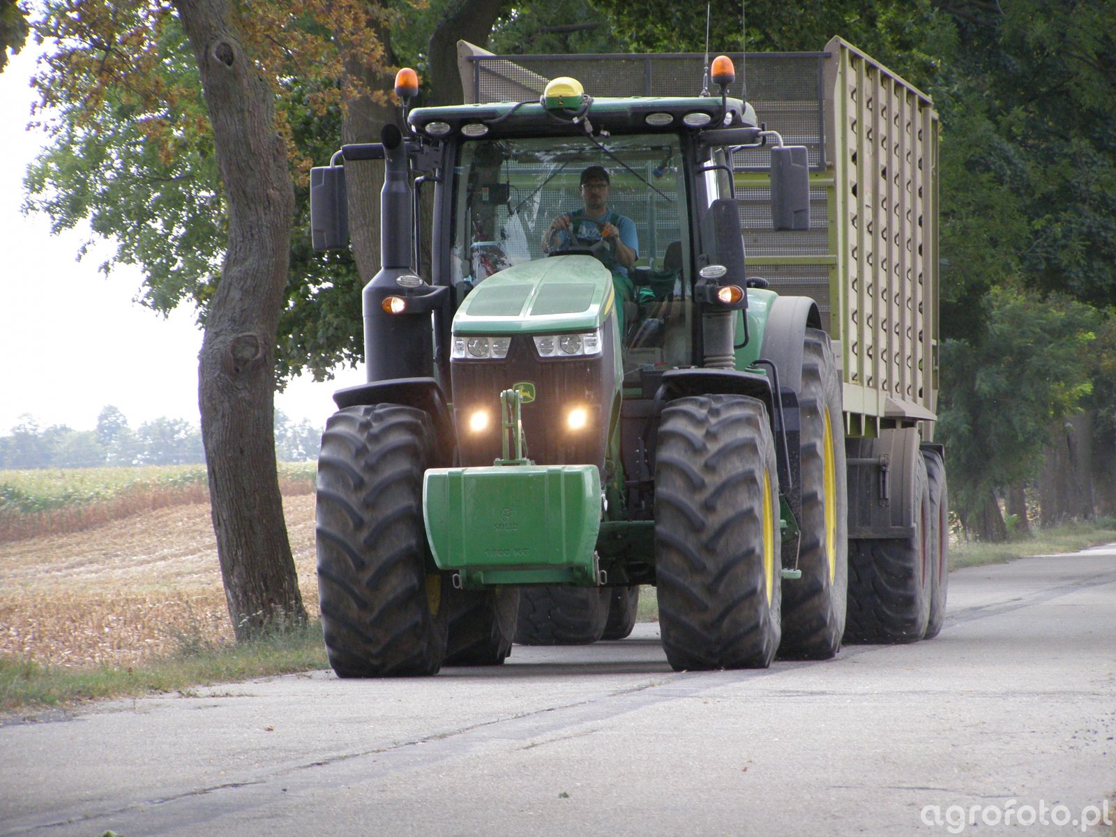 Obraz traktor John Deere 7250 R & Przyczepa Kaweco Radium 50 #736725 ...