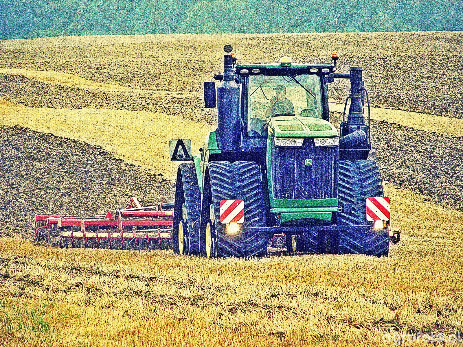 John Deere 9620 RX & Agregat Vaderstad Top Down - Obrazek, fotka ...