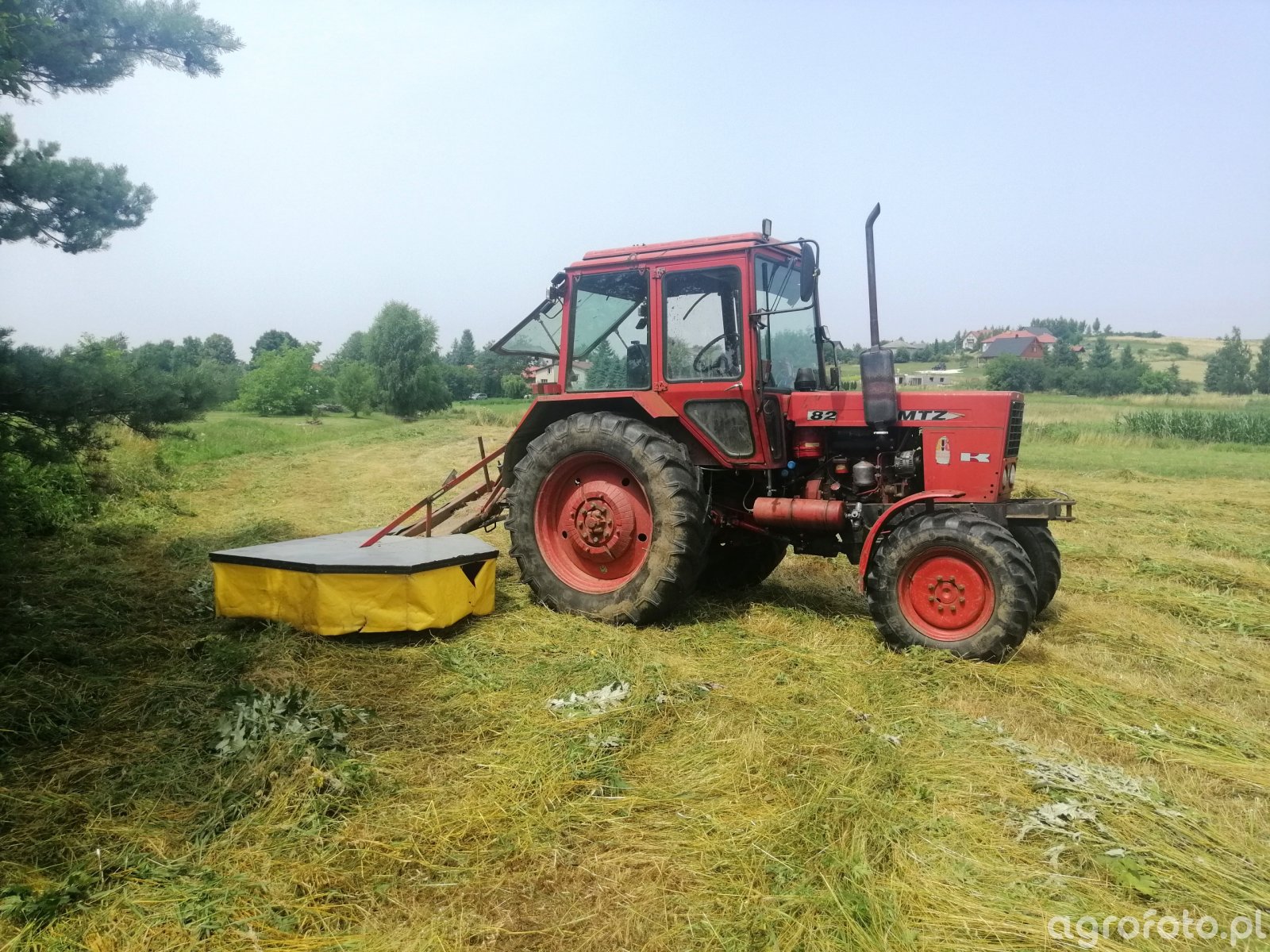 Fotografia traktor Mtz 82 & Kosiarka rotacyjna #803568 - Galeria rolnicza agrofoto