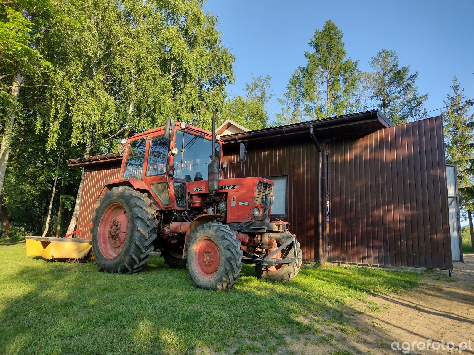 Fotografia traktor Mtz 82 & Kosiarka rotacyjna id:827238 - Galeria rolnicza agrofoto